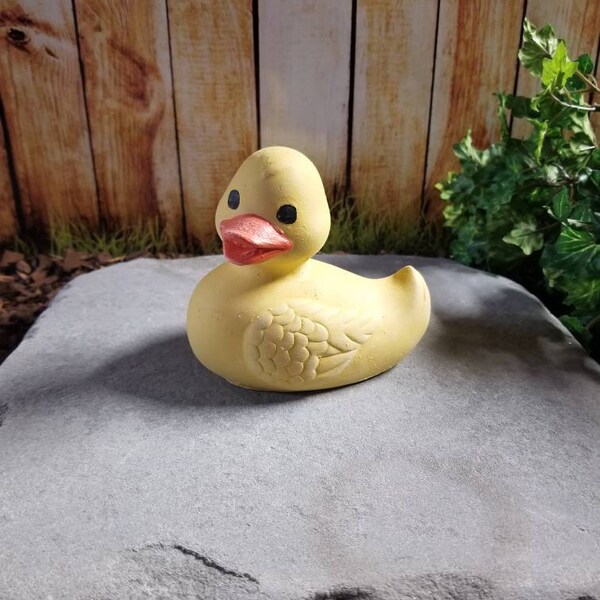 Yellow Duck Garden Statue - Etsy