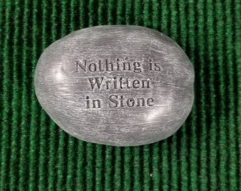 Nothing is Carved in Stone Art - Etsy