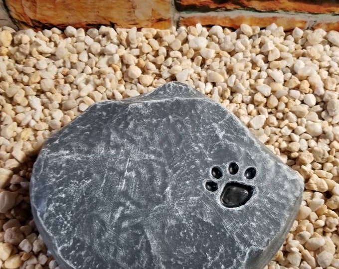 Paw Print Stone - Etsy