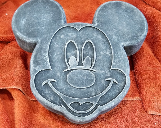 Medium Mickey Stepping Stone Concrete - Etsy