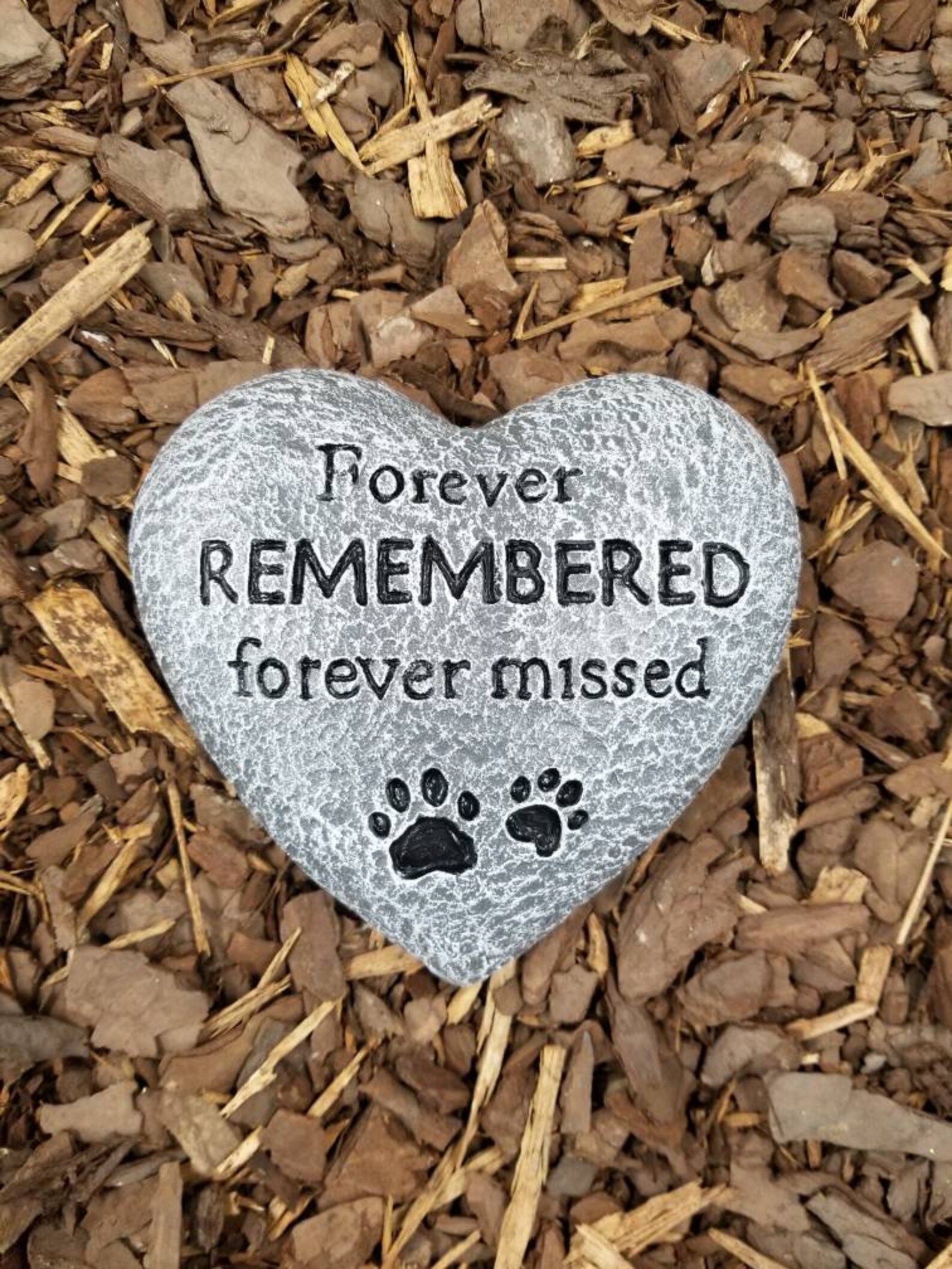 Heart Pet Memorial Forever Remembered - Etsy