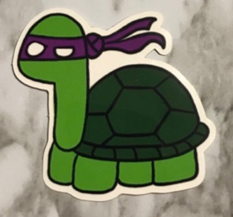 Purple Turtle Ninja Sticker - Etsy