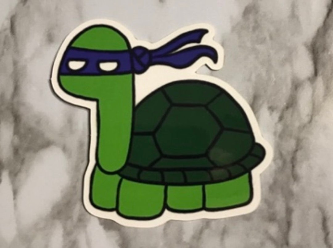 Blue Turtle Ninja Leader Sticker, 2x2 Inches - Etsy