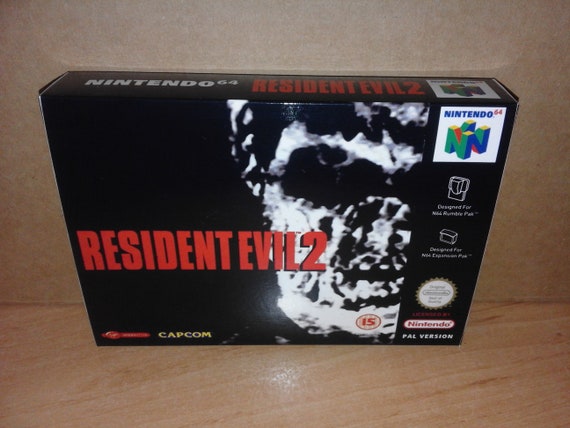 Resident Evil 2 Nintendo 64 Repro Box Only Box Etsy