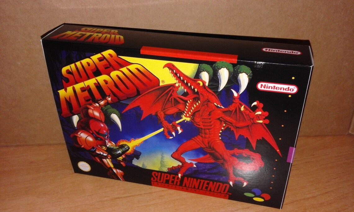 SUPER METROID Snes Repro Box Only Box & Insert | Etsy