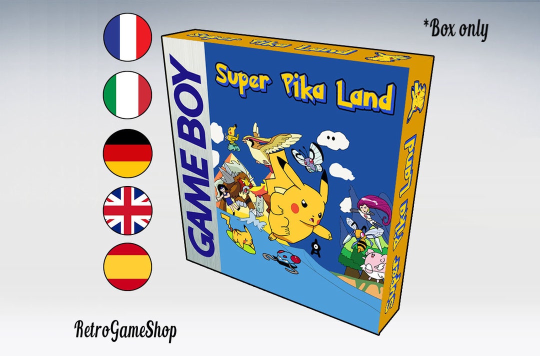 SUPER PIKA LAND Game Boy Custom Box (choose Language) (insert Included ...