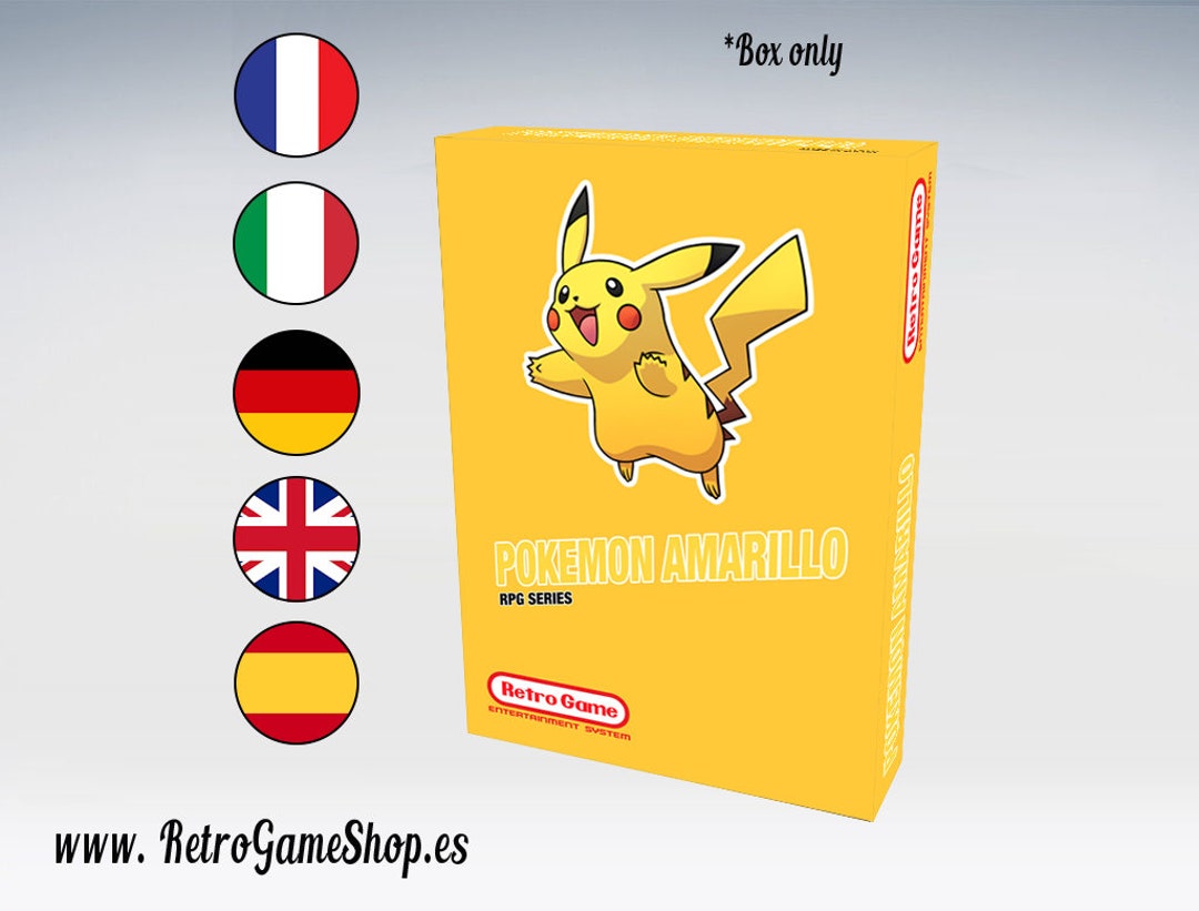 POKEMON YELLOW NES Custom Box (choose Language) (ver. 2) - Etsy