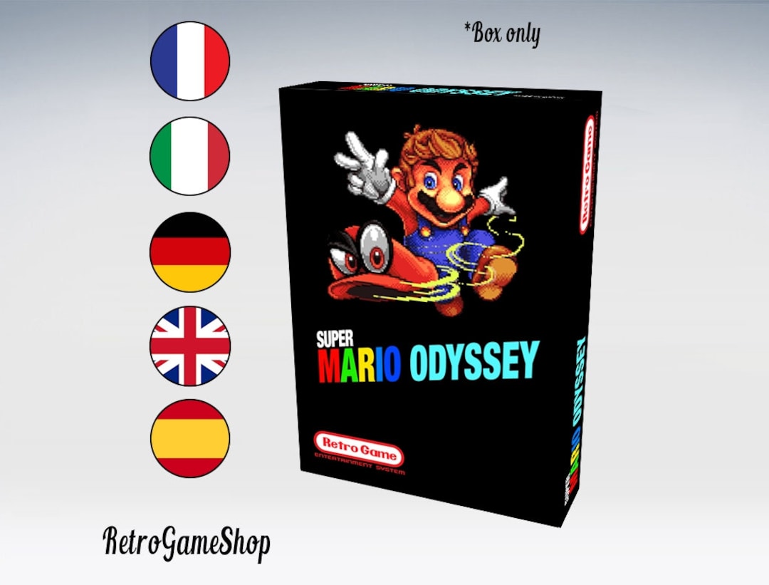 SUPER MARIO ODYSSEY Nes Custom Box (choose Language) - Etsy