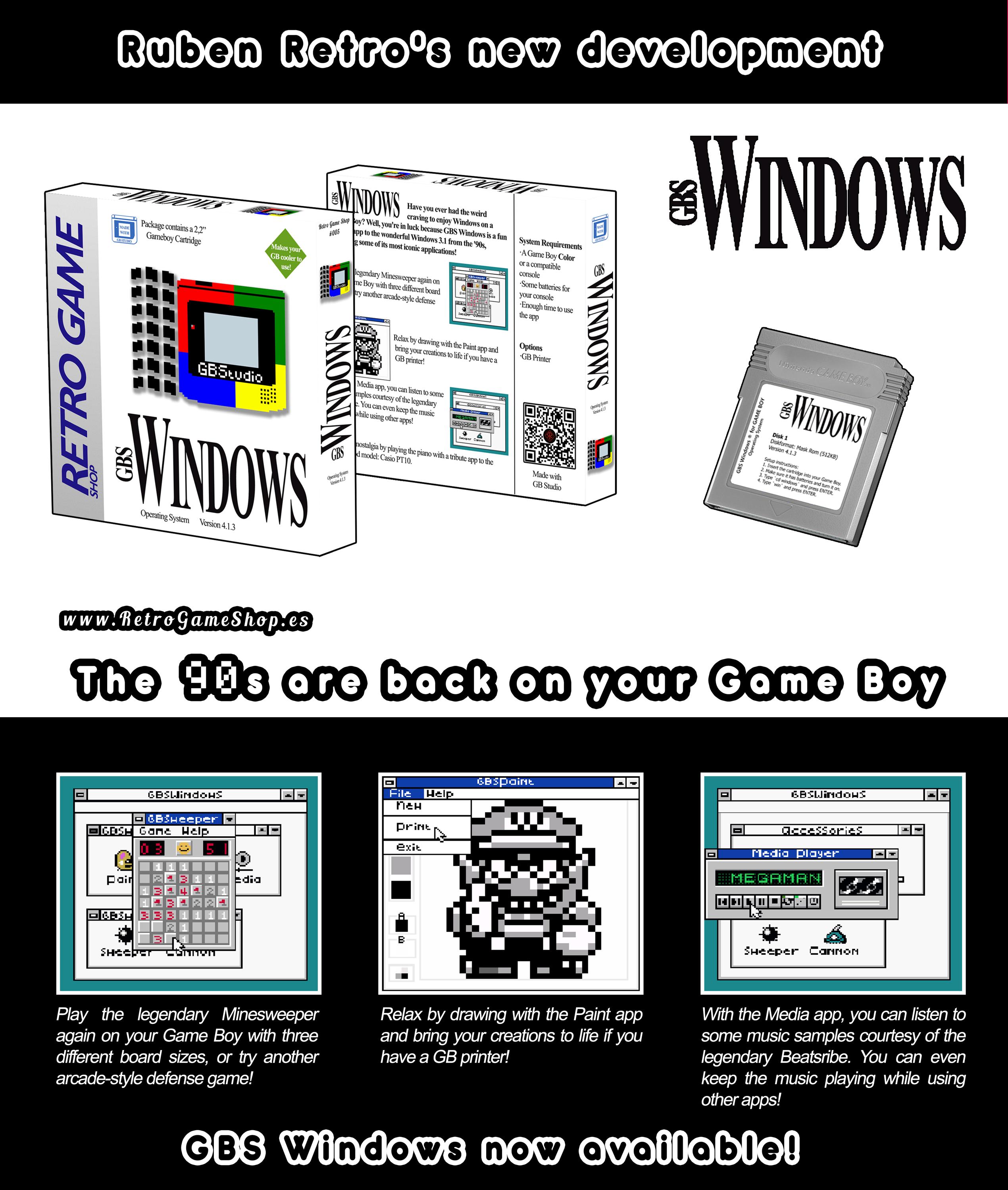 Windows GBS: A Retro Game Boy Experience with Minesweeper - Console ...
