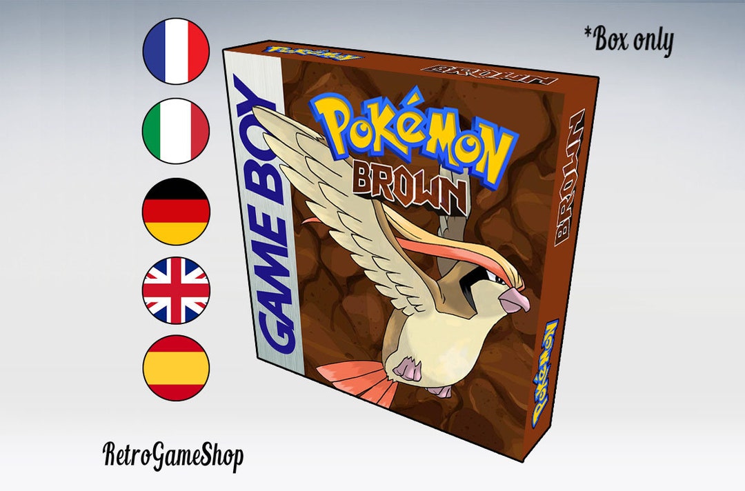 POKEMON BROWN Game Boy Custom Box (choose Language) (insert Included ...