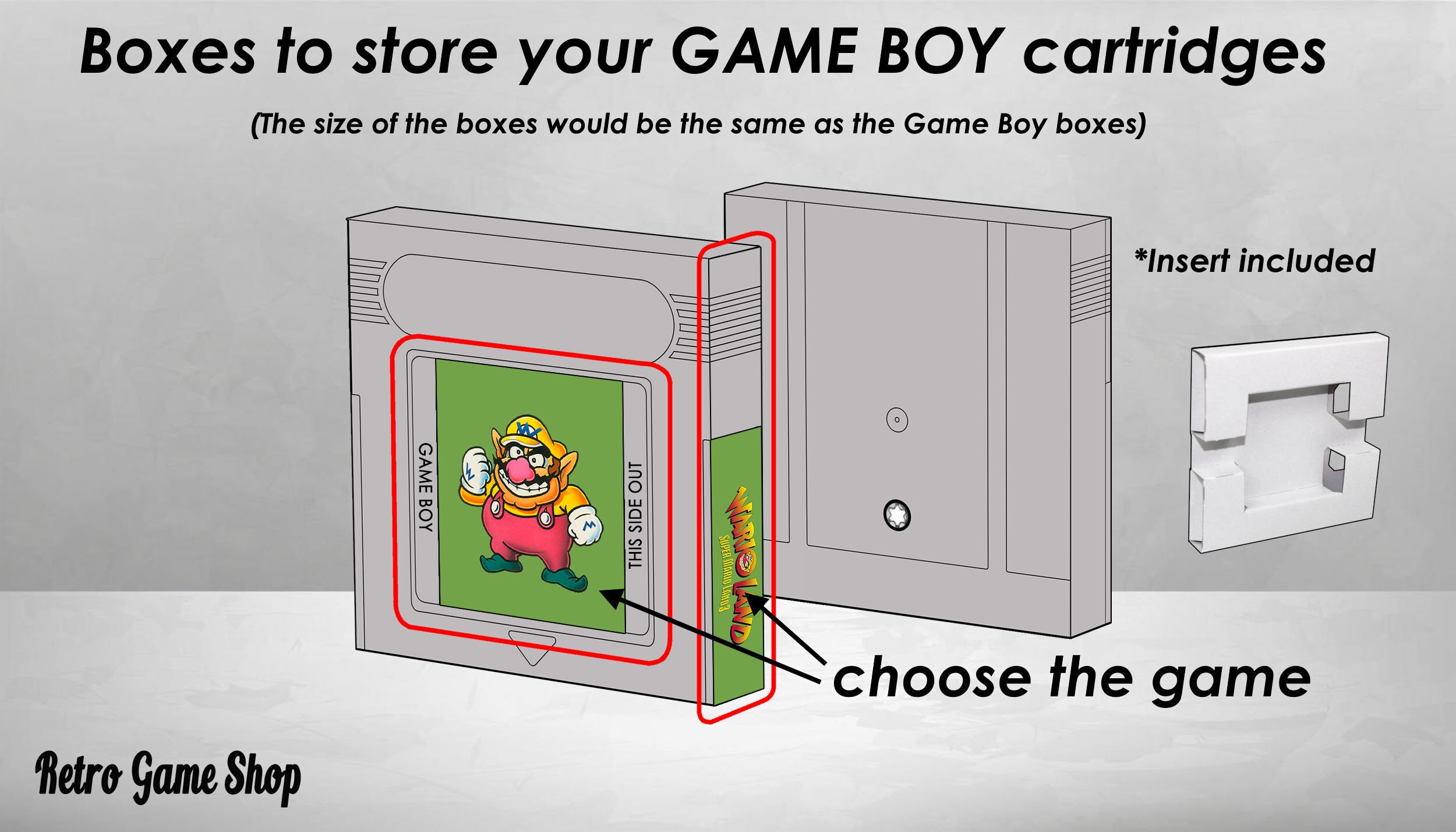 Super Mario Lan 3 Wario Land GAME BOY Custom Box - Etsy