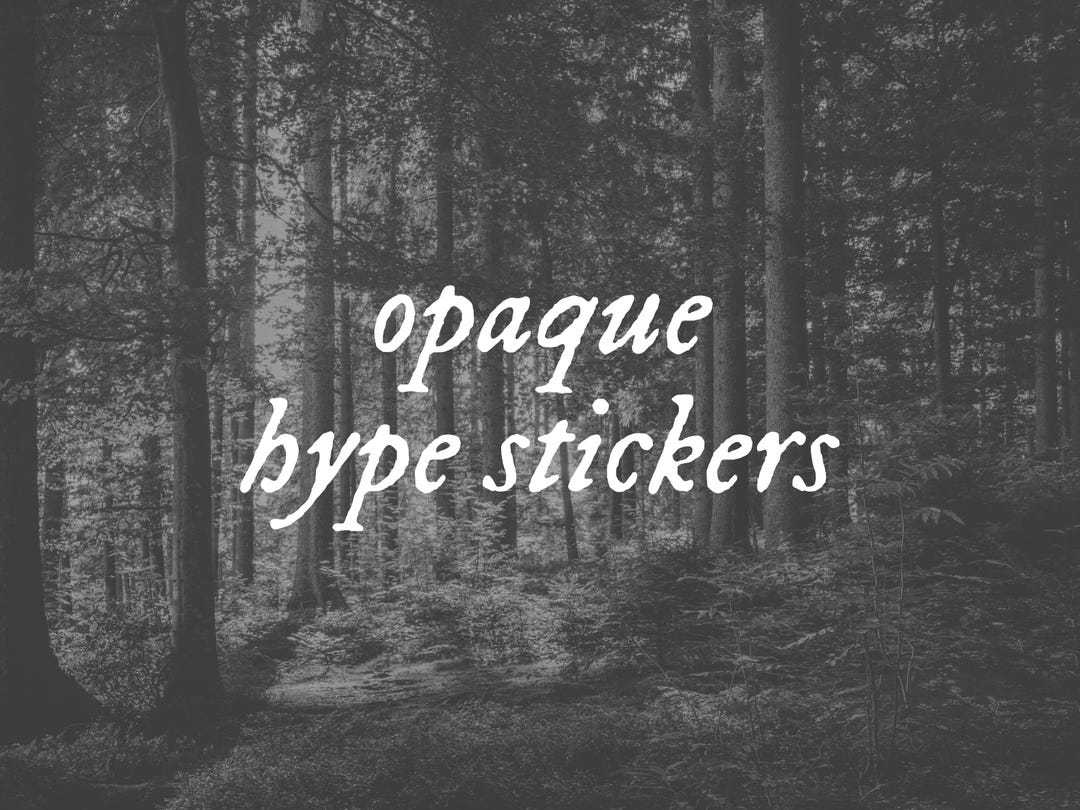 Folk Opaque Vinyl Hype Stickers! - Etsy