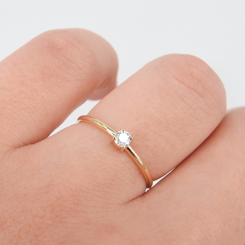 Minimal Diamond Ring - Etsy