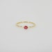 Dainty Oval Ruby Engagement Ring Minimalist Small Ruby Ring Simple Ruby ...