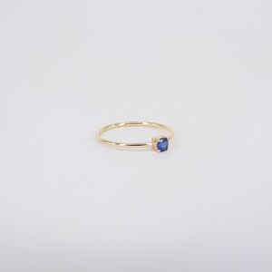 Minimalist Dainty Blue Sapphire Engagement Ring - Etsy