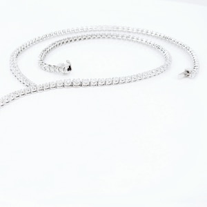 Graduated Floating Diamond Tennis Necklace - 6.20 Ct - Etsy