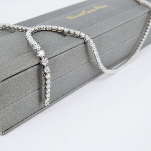 Graduated Floating Diamond Tennis Necklace - 6.20 Ct - Etsy