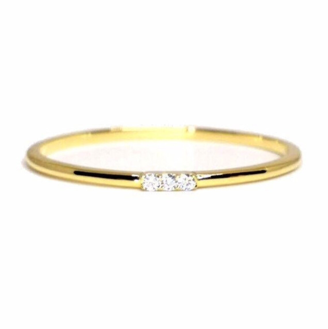 Small Natural Dainty Diamond Ring | Etsy