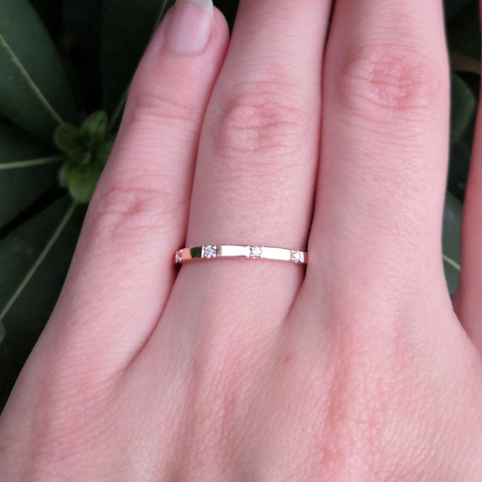 Full Diamond Eternity Ring Equally Spaced Diamond Wedding | Etsy