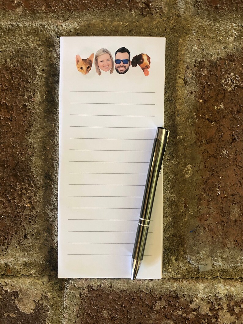 Custom Face Notepad Custom Dog Notepad Custom Pet Notepad - Etsy