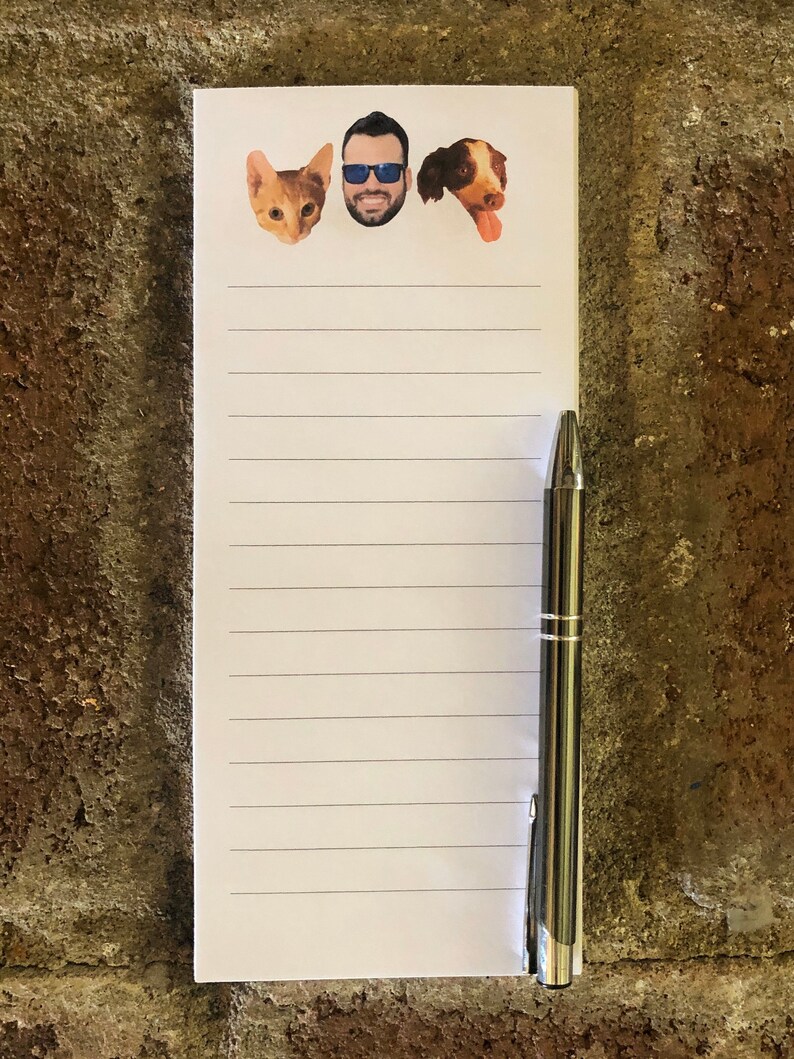 Custom Face Notepad Custom Dog Notepad Custom Pet Notepad - Etsy