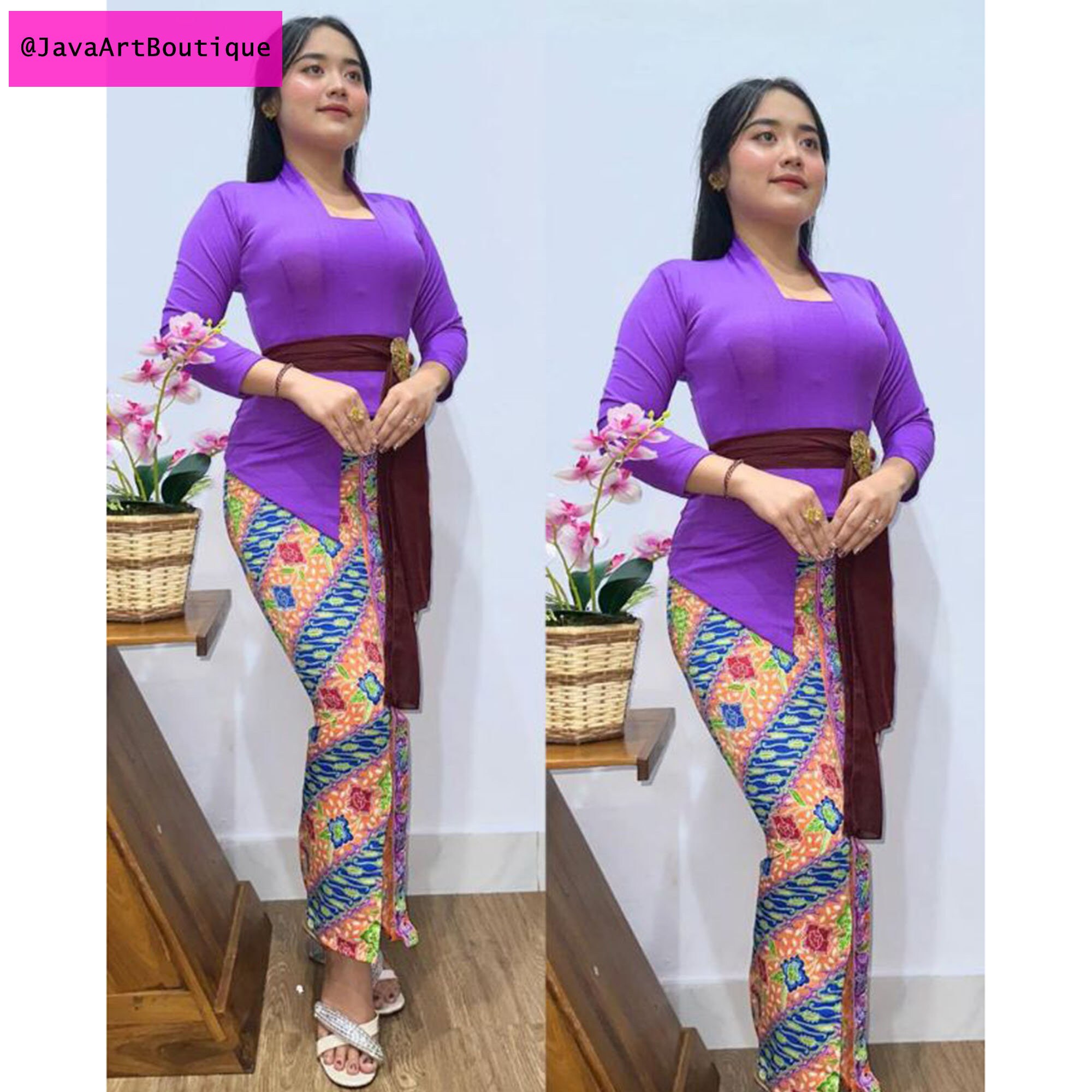 Elevate Your Presence Chic and Comfortable Bubble Stretch Kebaya Set ...