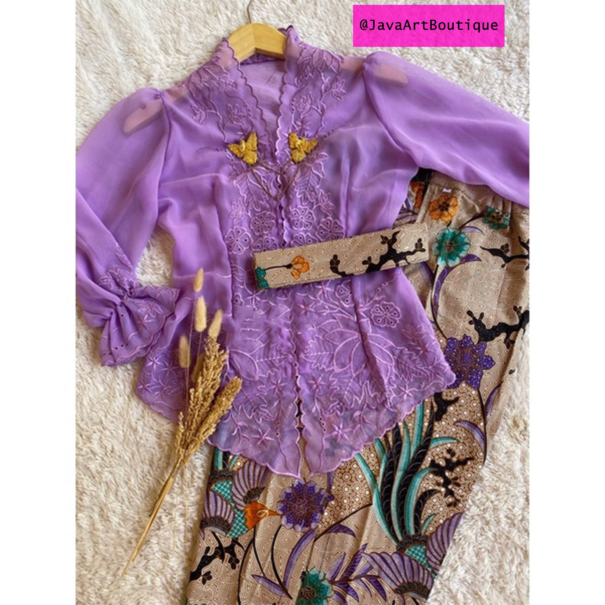 Premium Bali Embroidery Kebaya Set Affordable Elegance From - Etsy
