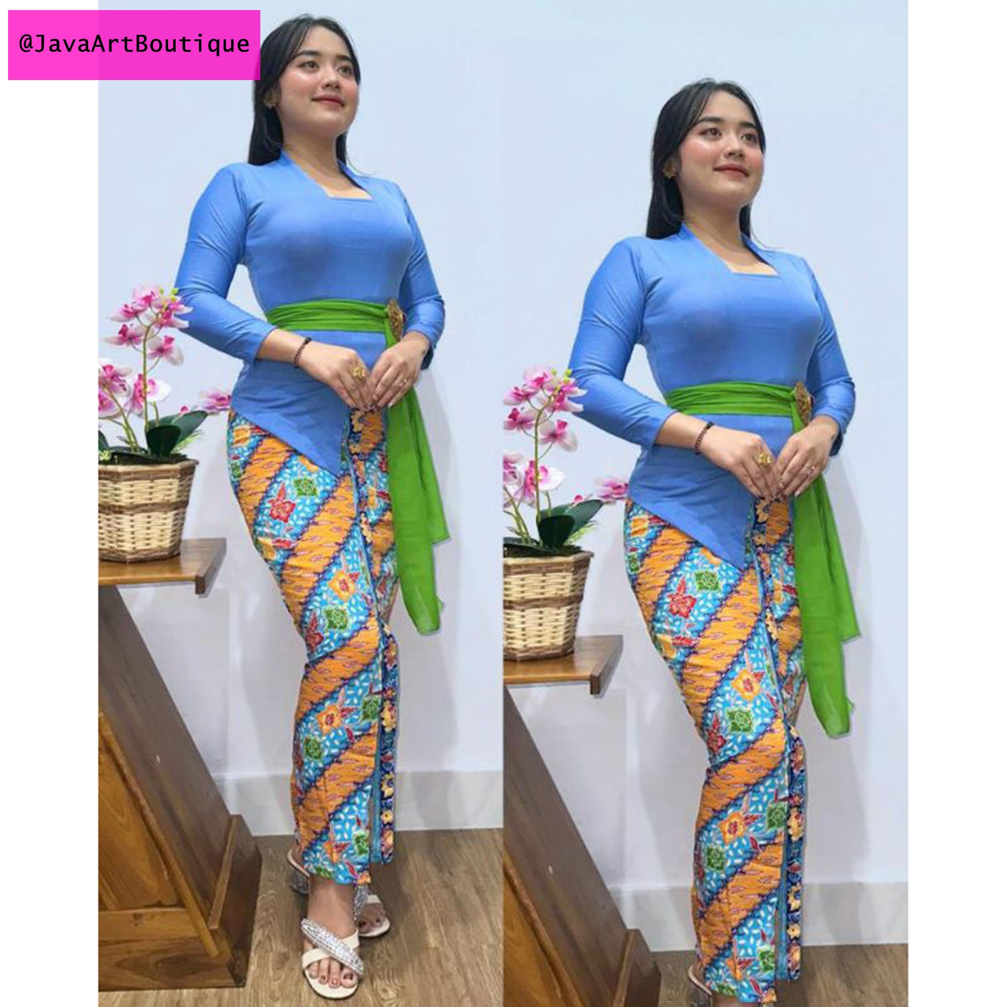 Elevate Your Presence Chic and Comfortable Bubble Stretch Kebaya Set ...