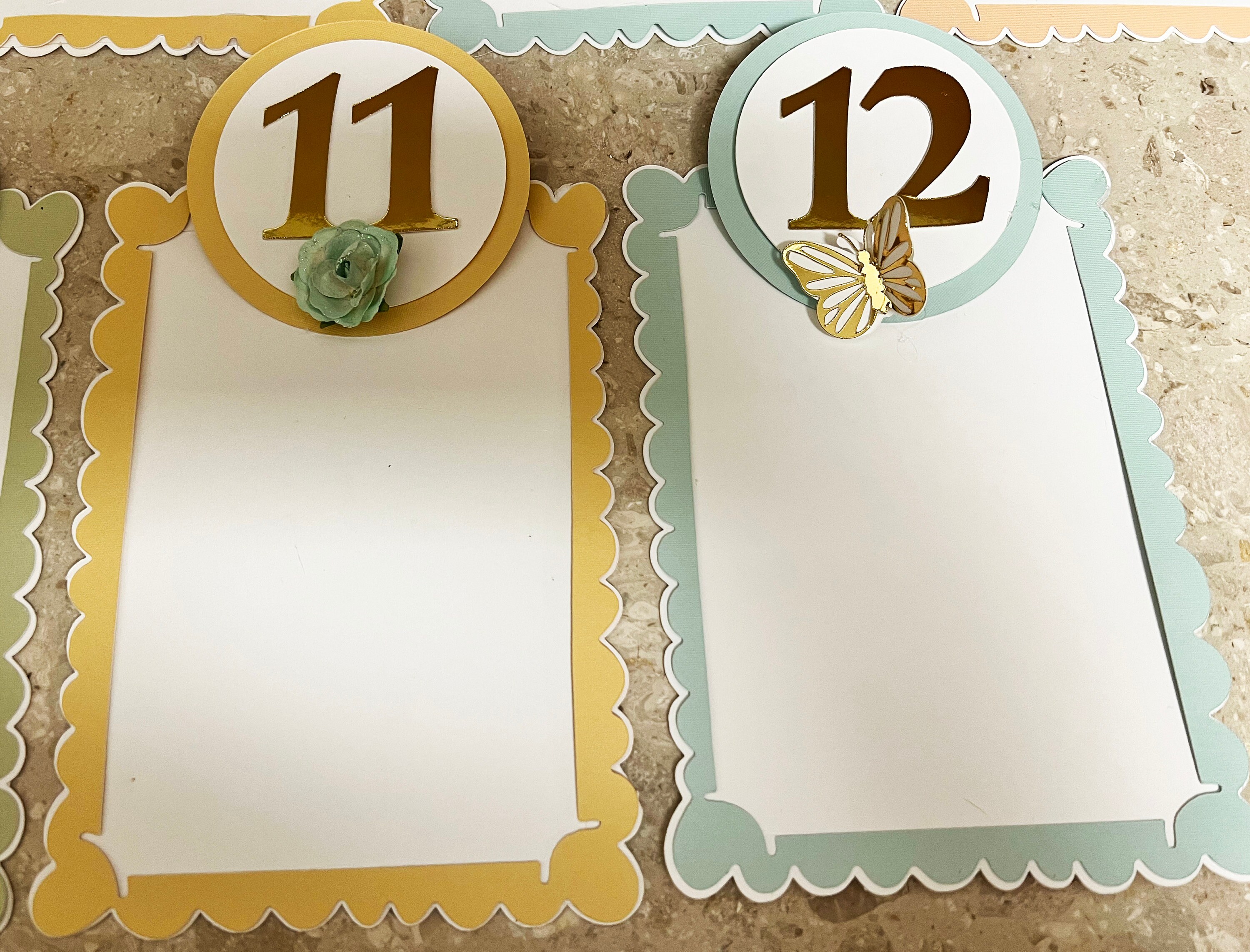 ANY COLOR Butterfly 12 Month Banner Flower Milestone Banner - Etsy