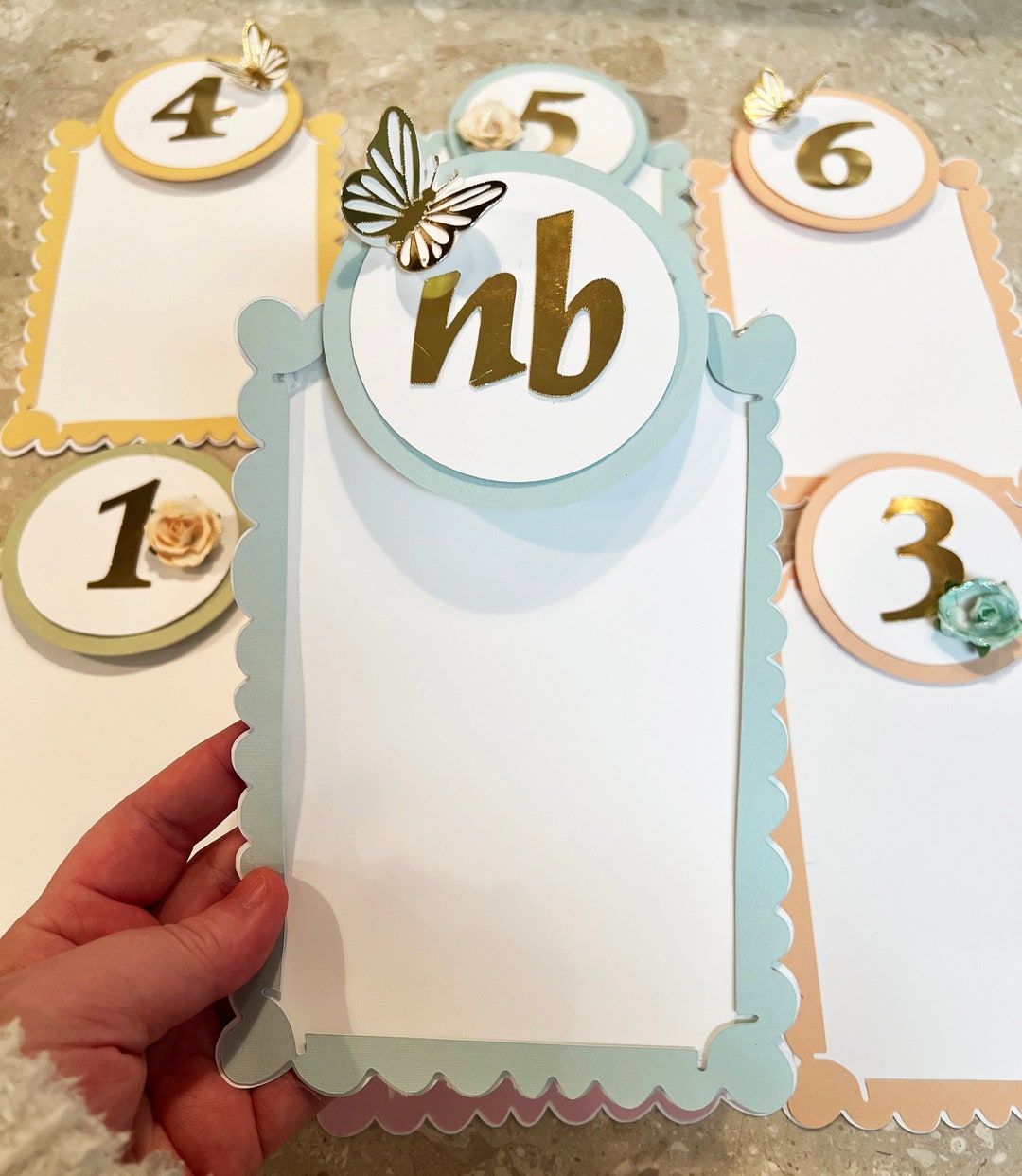 ANY COLOR Butterfly 12 Month Banner Flower Milestone Banner - Etsy