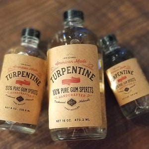 100% Pure Gum Spirits of Turpentine American Made NOT Imported Natural ...