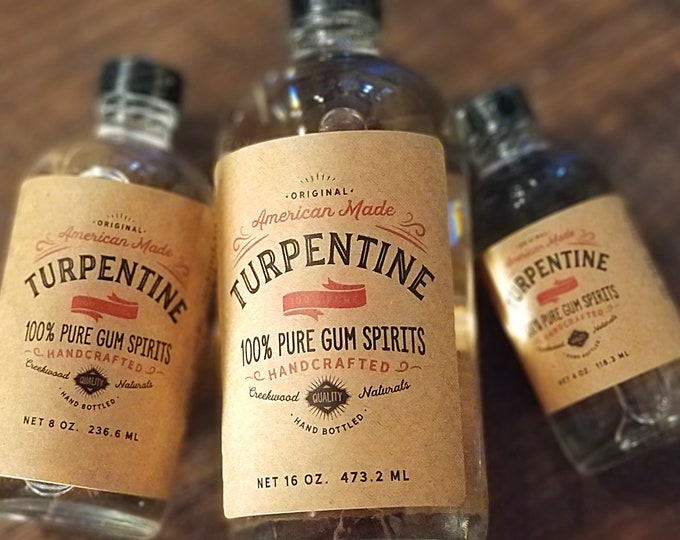 100% Pure Gum Spirits of Turpentine American Made NOT Imported Natural ...
