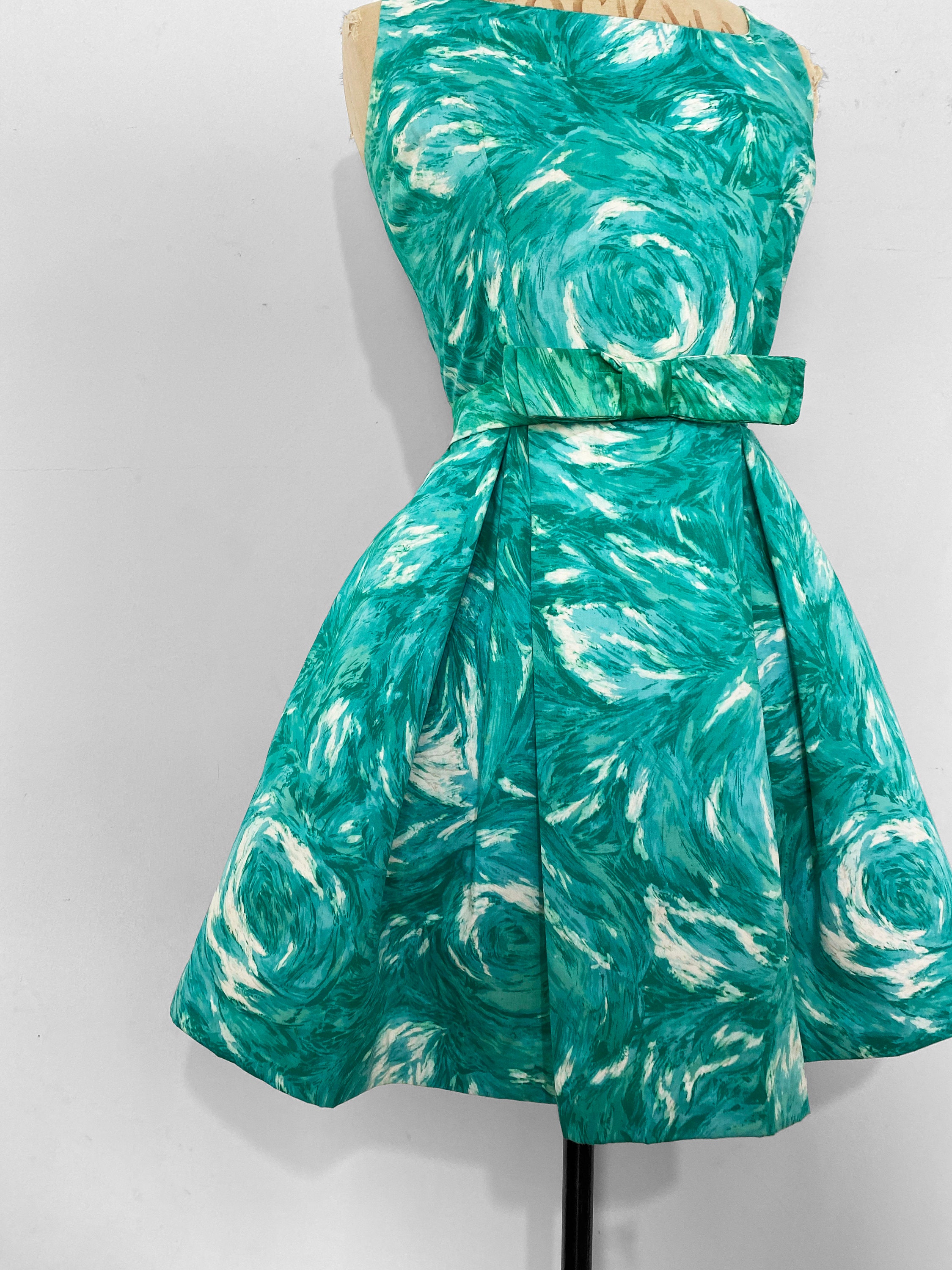 Vintage / 1950s 50s / Beachwear Summer Dress / Floral Abstract ...