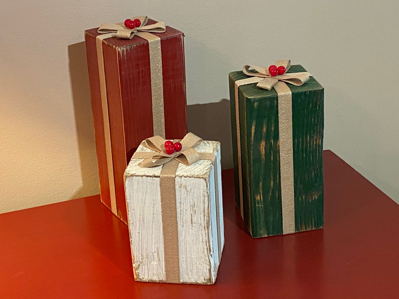 Rustic Wood Christmas Presents/décor - Etsy