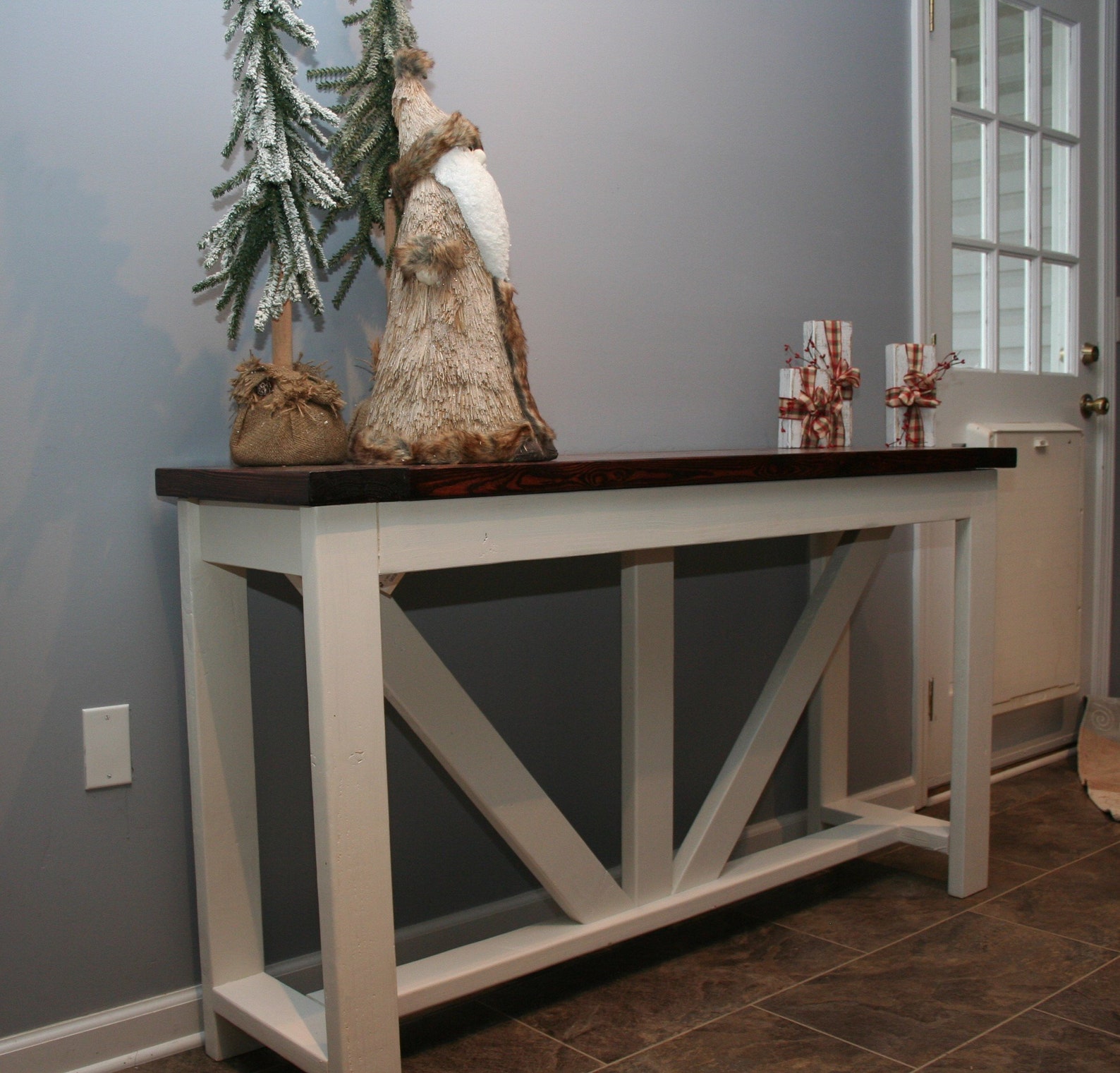 Farmhouse Entryway/console Table V , Local GEORGIA, USA Deliveries Only ...