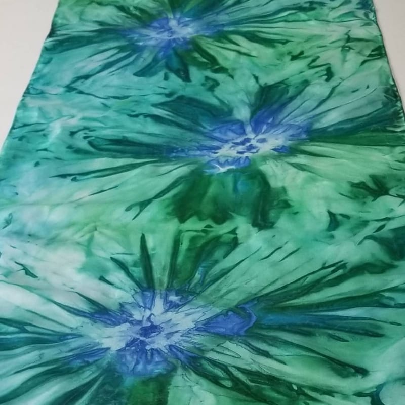 Hand Painted Scarf Blues - Etsy