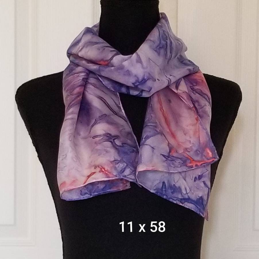 Periwinkle, Salmon, Midnight Blue, Violet and Orchid Handmade Silk ...