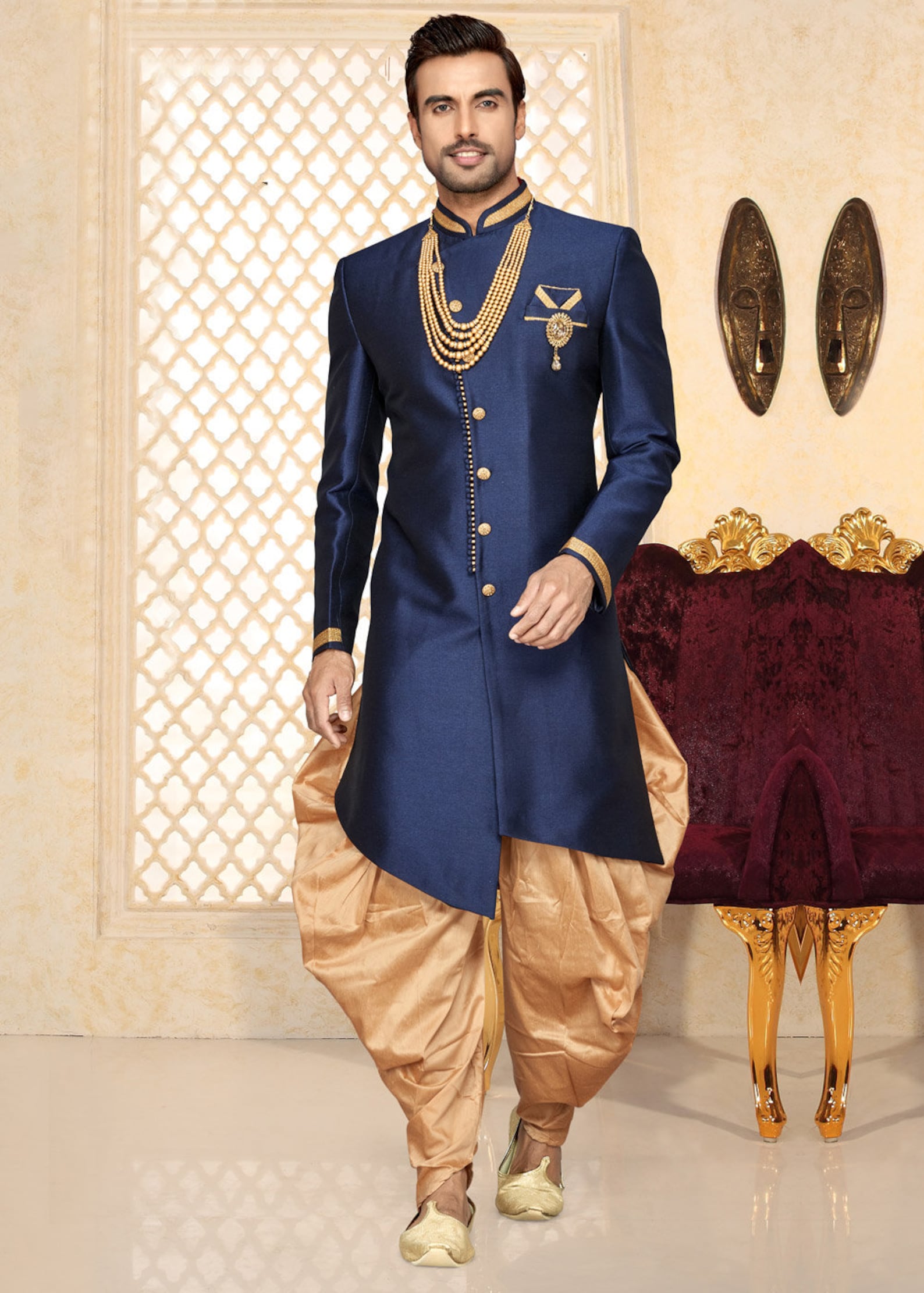 Indian Jodhpuri Achkan Sherwani for men Bhandgala Jacket | Etsy