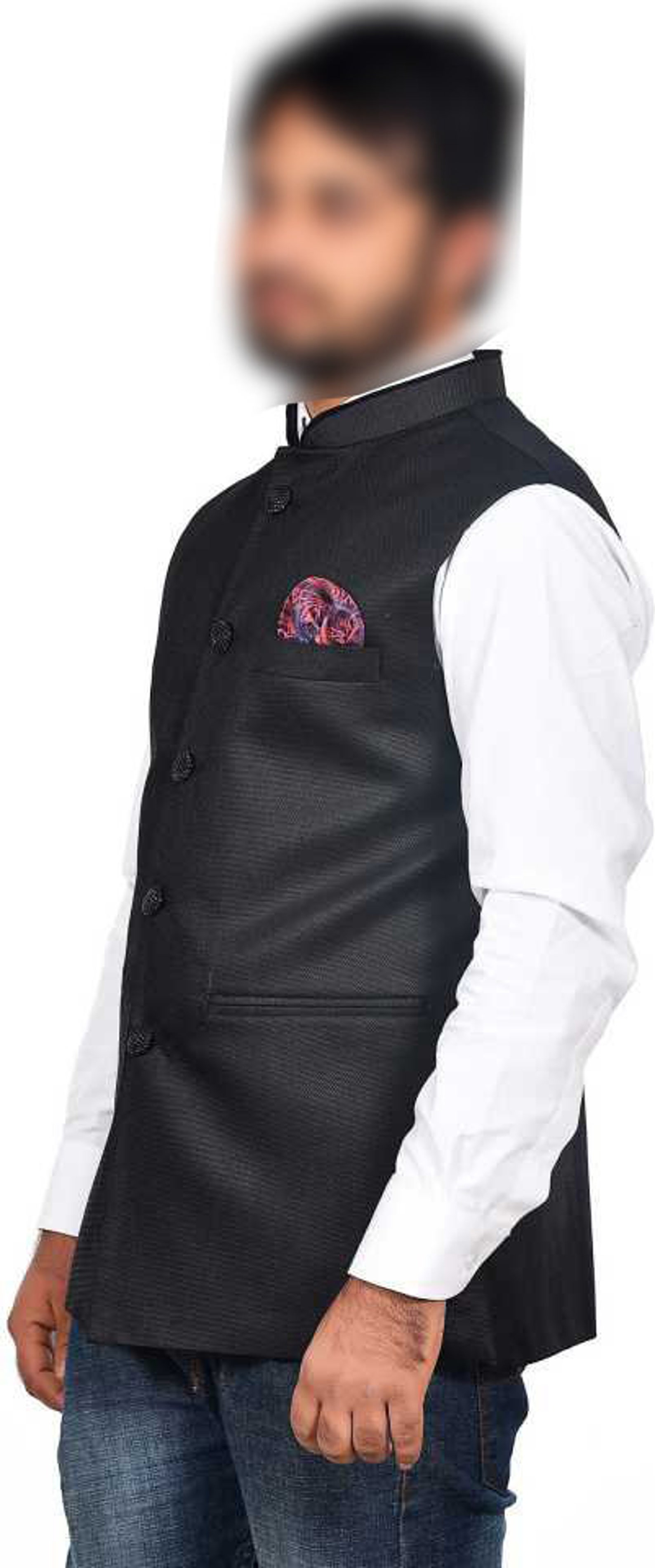 Indian Ethnic Traditional Solid Color Cotton Black Waist Coat - Etsy