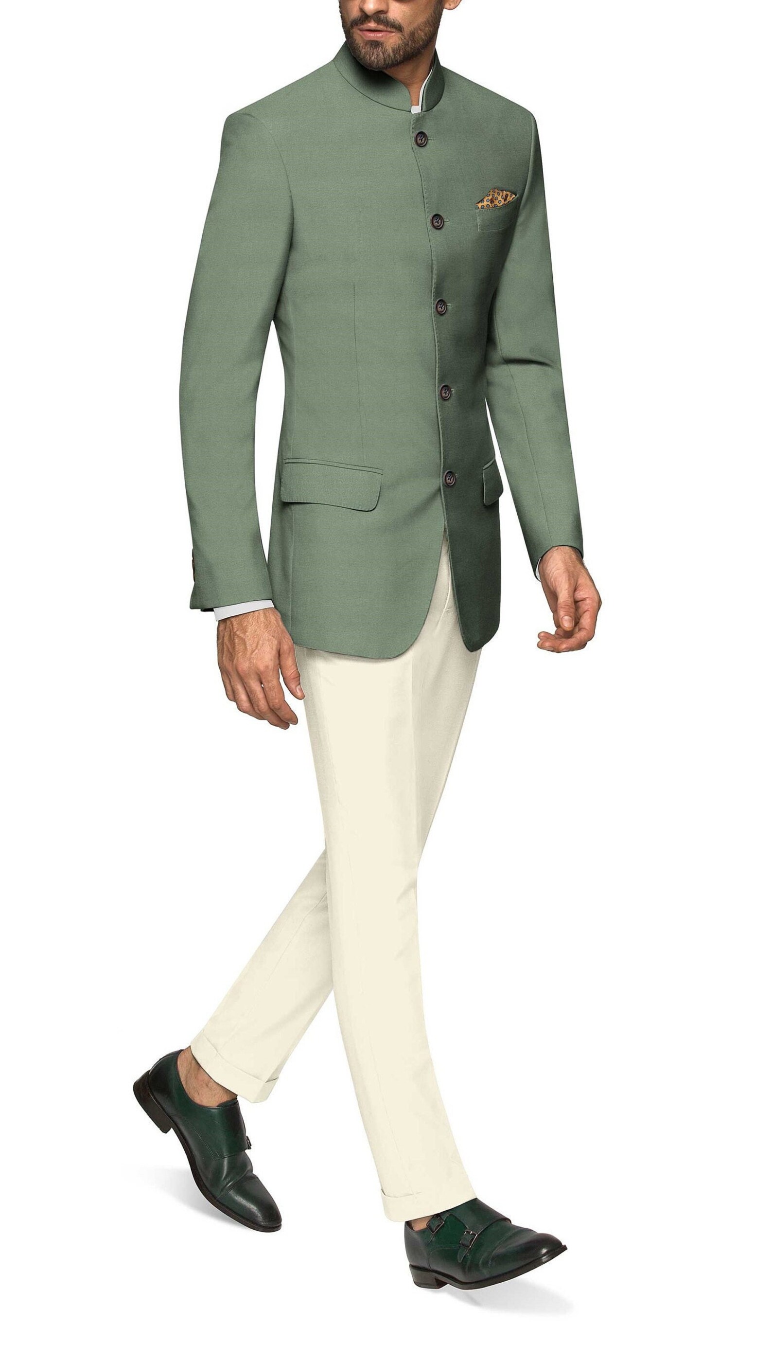 Indian Formal Green Jacket Style Elegant Jodhpuri Dress - Etsy