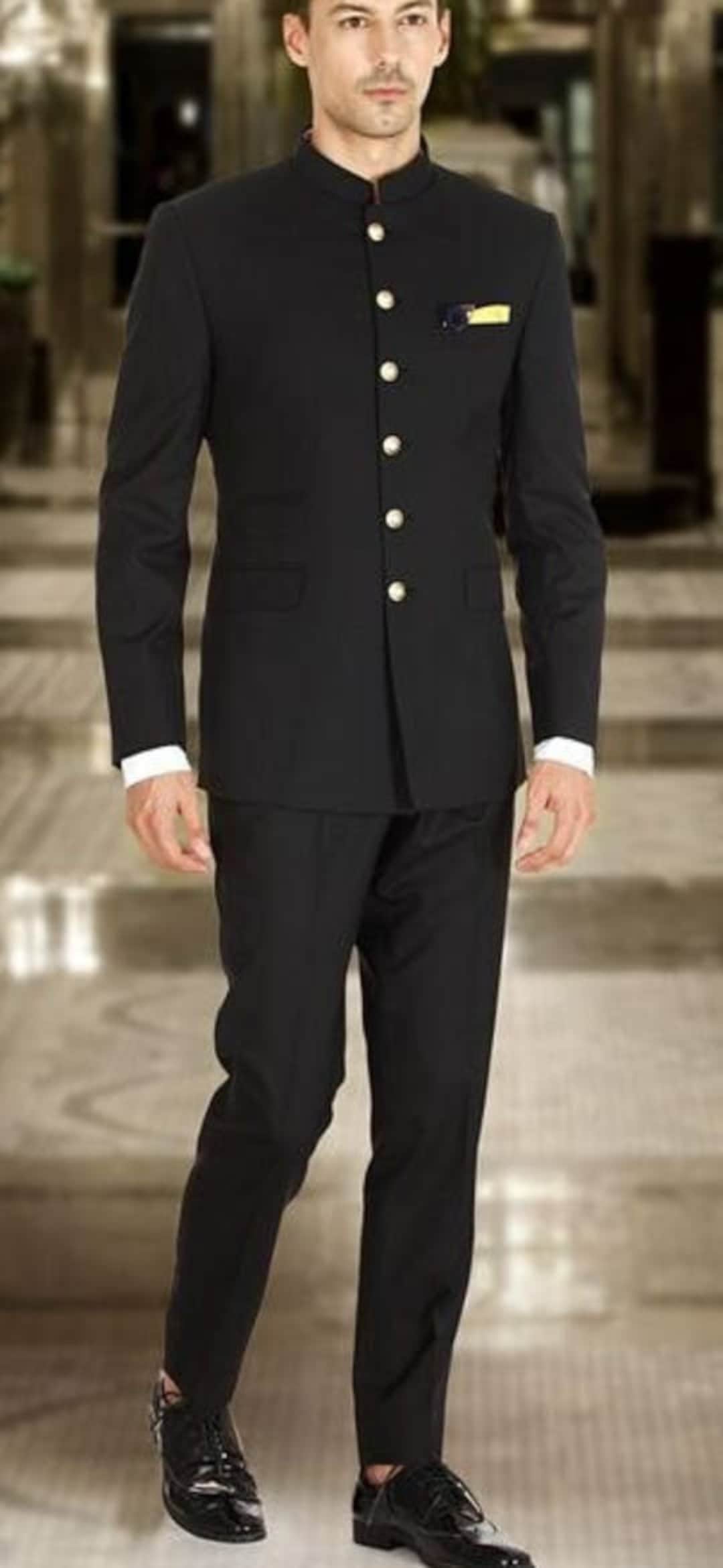 Jodhpuri Royal Black Coat Pant Suit Elegant Wear Suit Sherwani - Etsy