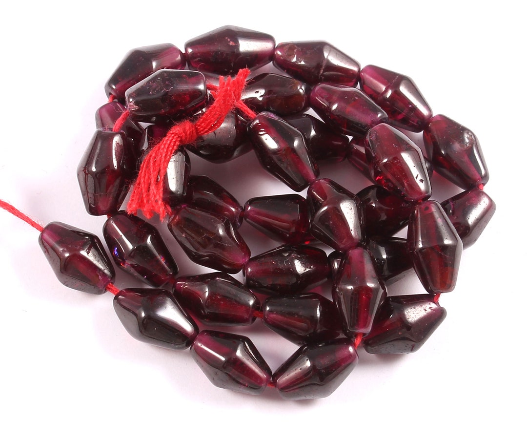 Natural Garnet Bicone Shape Beads, Top Quality Natural Garnet Shape ...