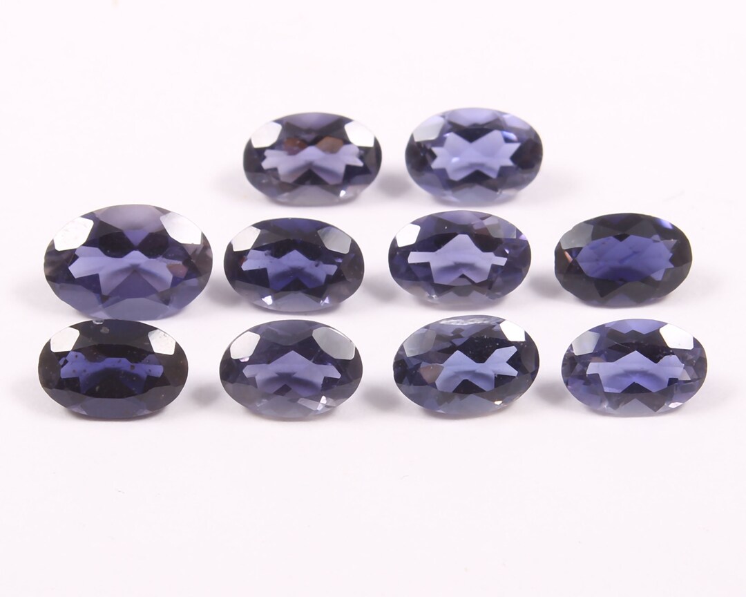 Natural Iolite Oval Cut Gemstone 4x6mm, Faceted Iolite Stones, 20 Pc ...