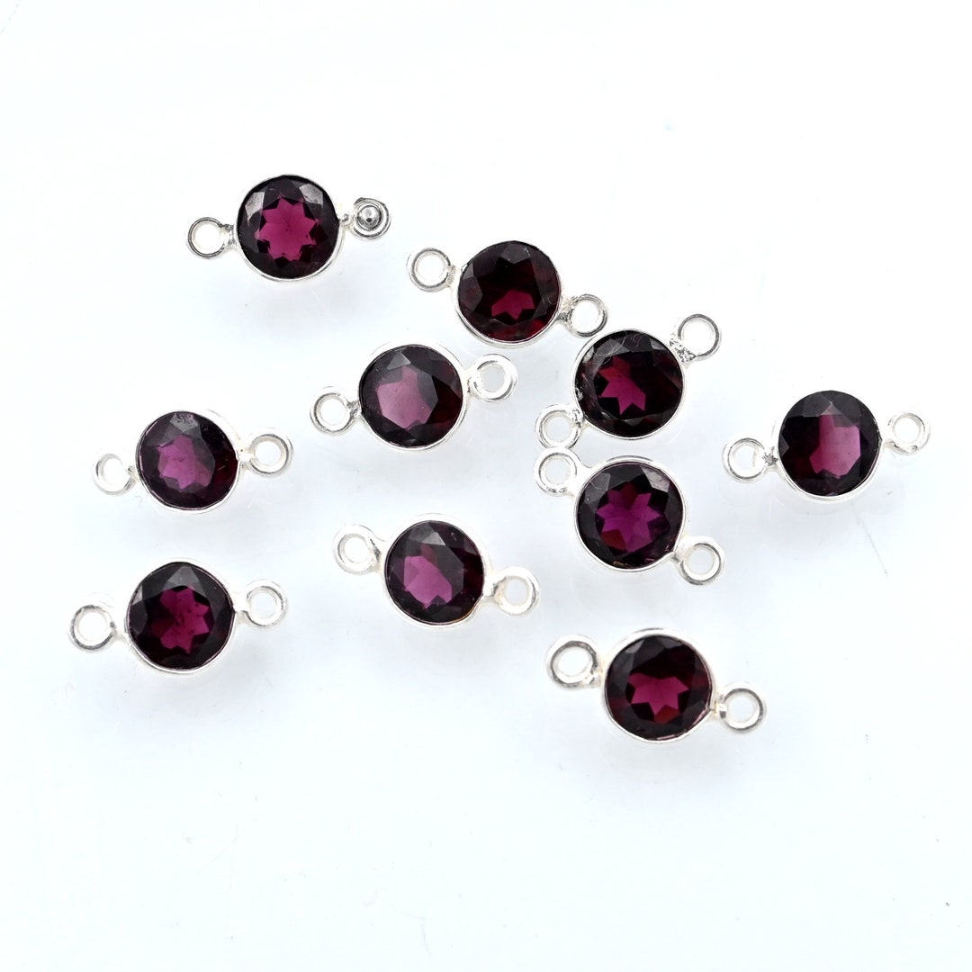 Wholesale Garnet Cuts Connectors for Making Jewelry, Garnet Round Loose ...