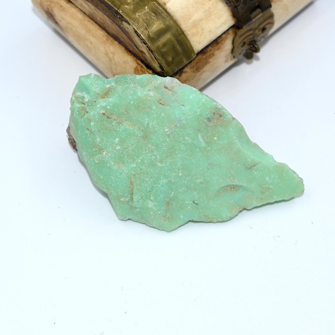 Raw Chrysoprase Rough Gemstones, 48 Grams Natural Chrysoprase Rocks ...