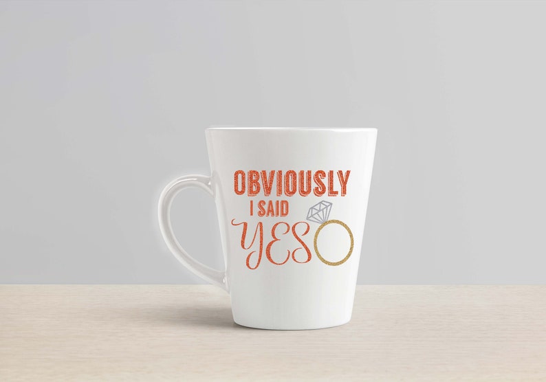 Obviously I Said Yes, Engagement Diy Gift for Wall Art, Greetings Card ...