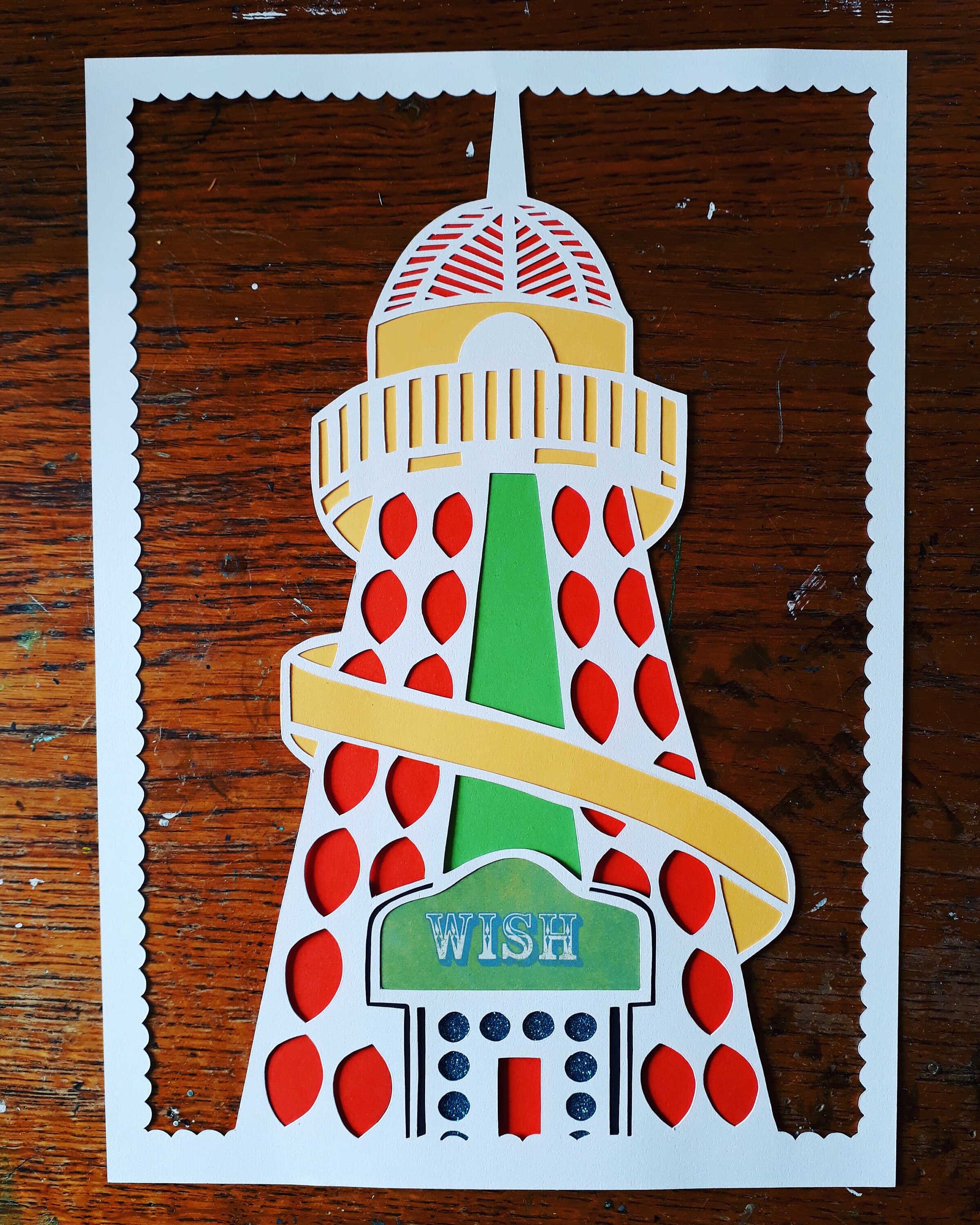 Helter Skelter Paper Cutting Template for Digital Download, Fairground ...