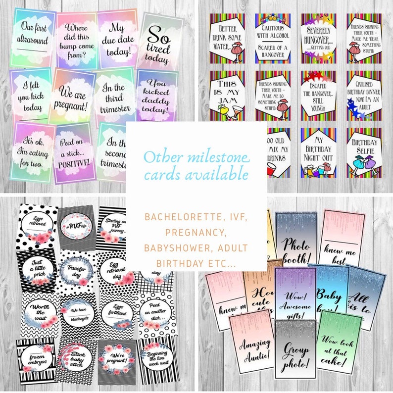 Fall Autumn Milestone Cards / Digital Gift Ideas / Bucket List ...