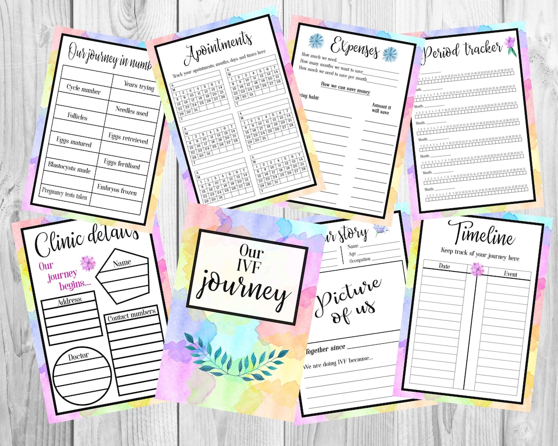 My IVF Journey, IVF Planner Pages, Fertility Journey, Journal ...
