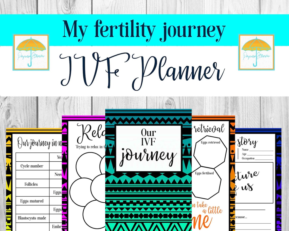 My IVF Journey IVF Planner Pages Fertility Journey Journal - Etsy UK